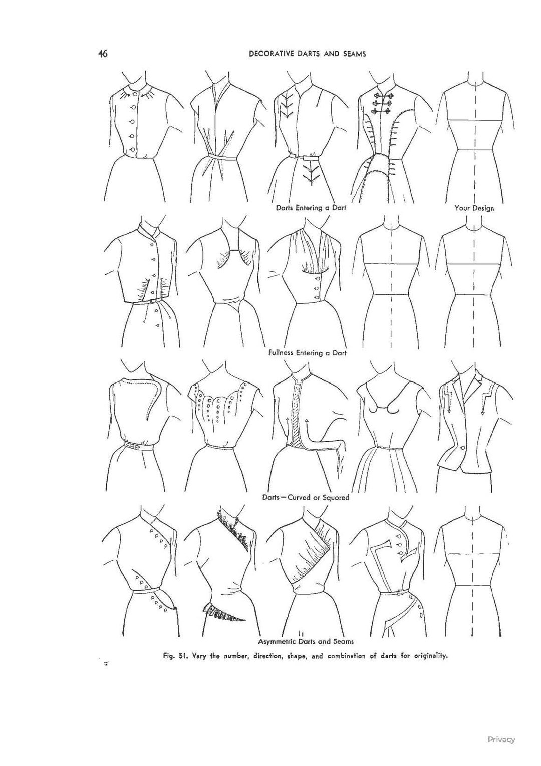 Vintage Sewing Patterns Drafting Book: 1940s Fashion Designs (PDF ...