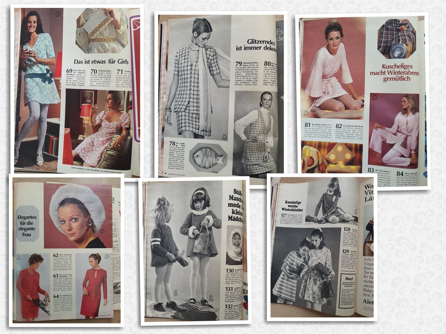 12/1969 Burda Moden , Burda 1960s, Vintage Sewing Patterns, Vintage Burda Fashion, 1960s Sewing ...