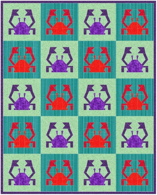 Crab Quilt Pattern Pdf, Digital Quilt Block Pattern, Quilt Patterns PDF ...