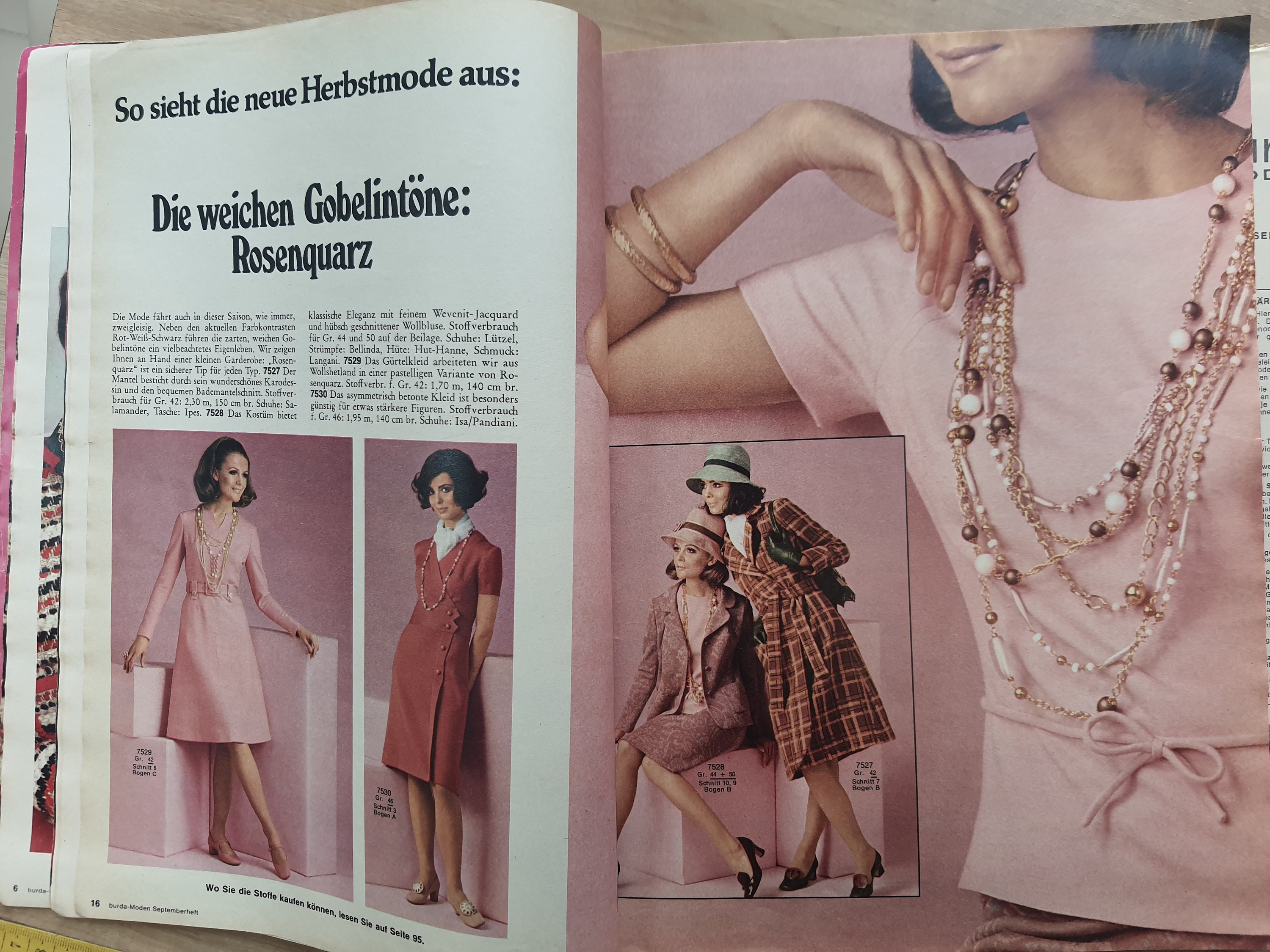 9/1968 Burda Moden , Burda 1960s, Vintage Sewing Patterns, Vintage Burda Fashion, 1960s Sewing ...