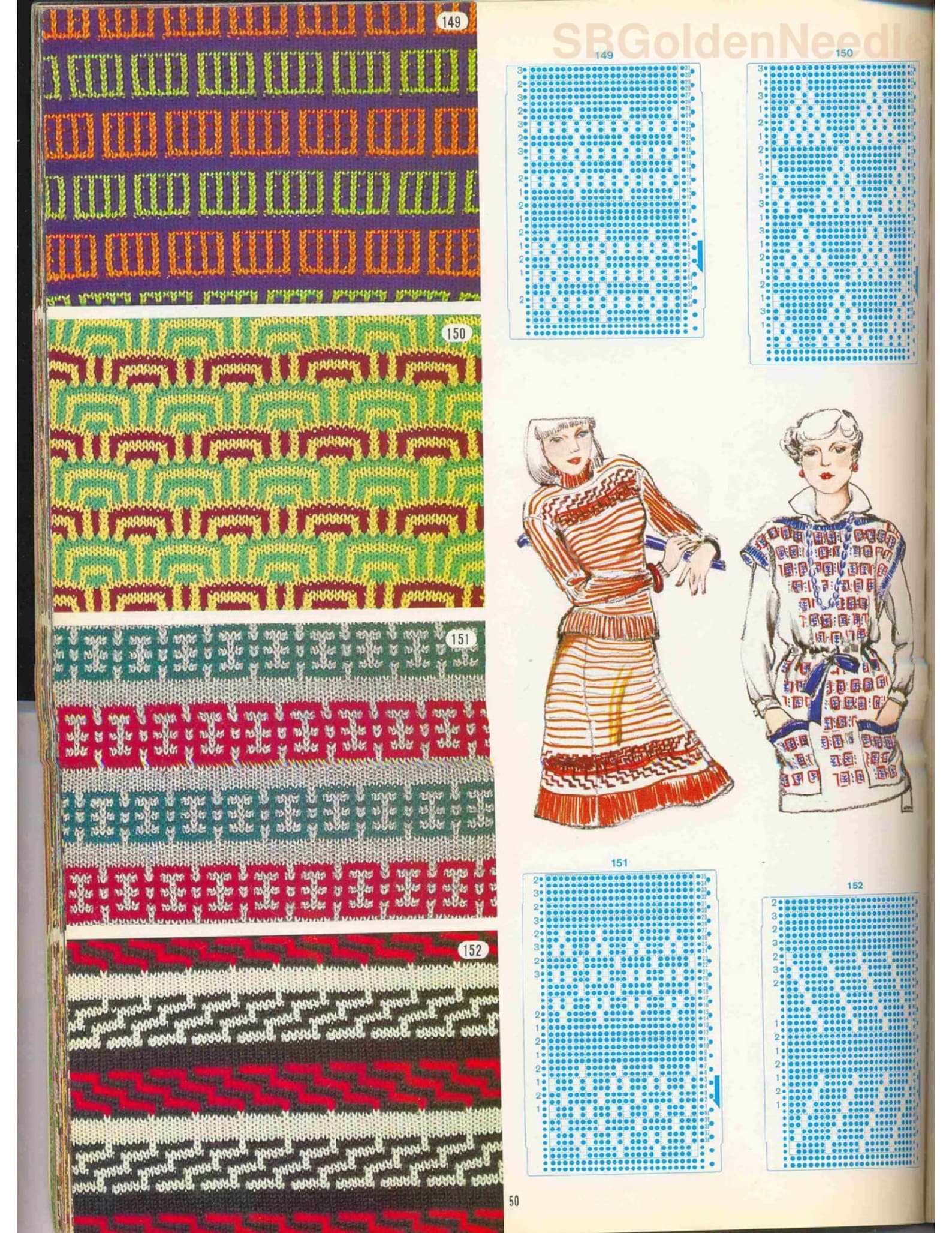 Brother Punch Cards Volume 2, Machine Knitting Book, Punchcard Patterns ...