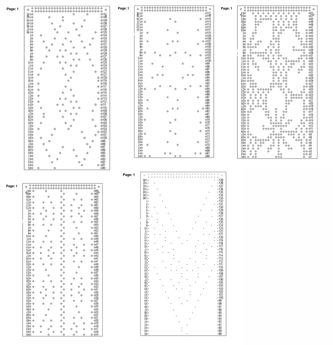 22 X LACE Punch Cards for BROTHER Knitting Machine , Punch Card ...