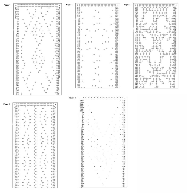 22 X LACE Punch Cards for BROTHER Knitting Machine , Punch Card ...