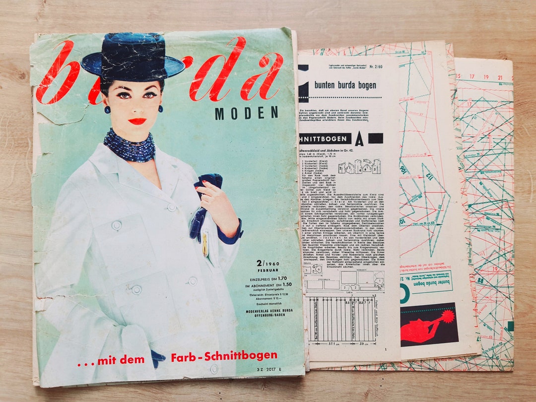 2/1960 Burda Moden , Burda 1960s, Vintage Sewing Patterns, Vintage Burda Fashion, 1960s Sewing ...