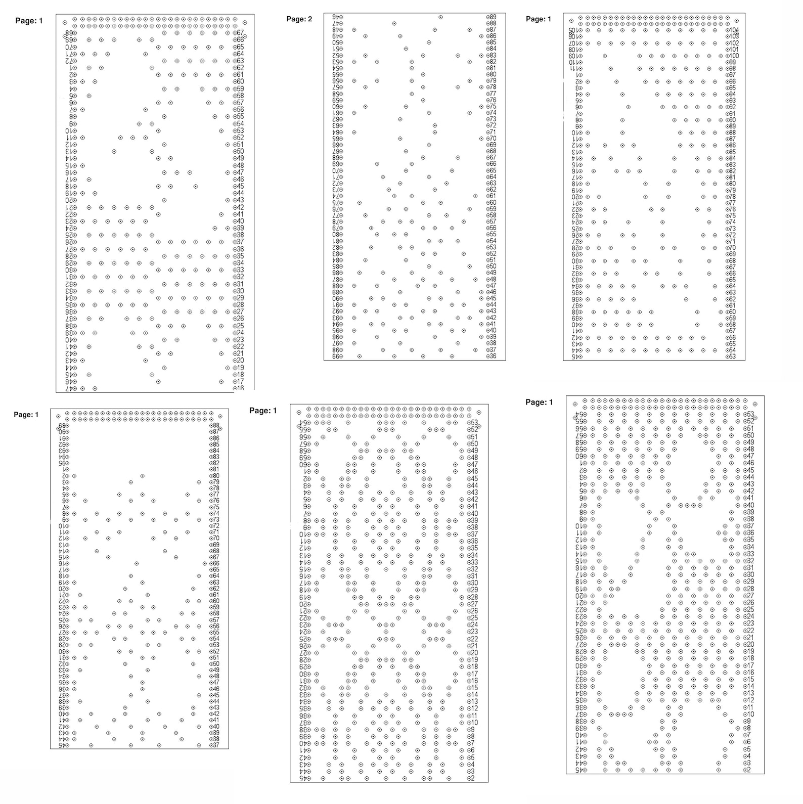 22 X LACE Punch Cards for BROTHER Knitting Machine , Punch Card ...