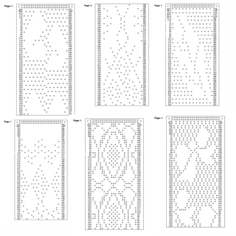 22 X LACE Punch Cards for BROTHER Knitting Machine , Punch Card ...