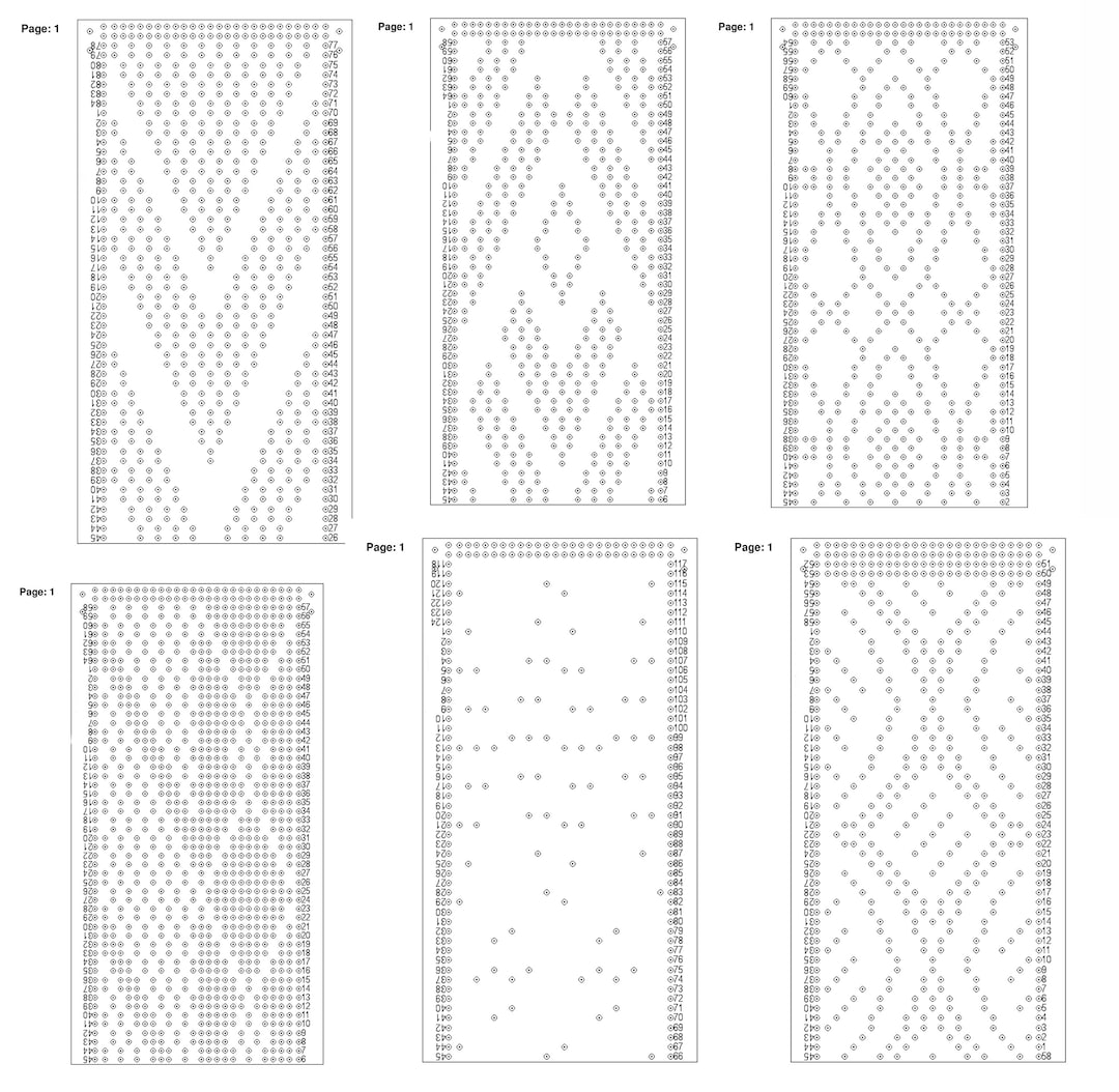 22 X LACE Punch Cards for BROTHER Knitting Machine , Punch Card ...