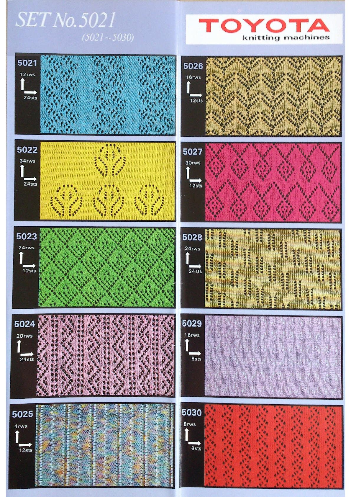 40 Toyota Punch Cards , Knitting Machine Punch Card Patterns , Ebook ...