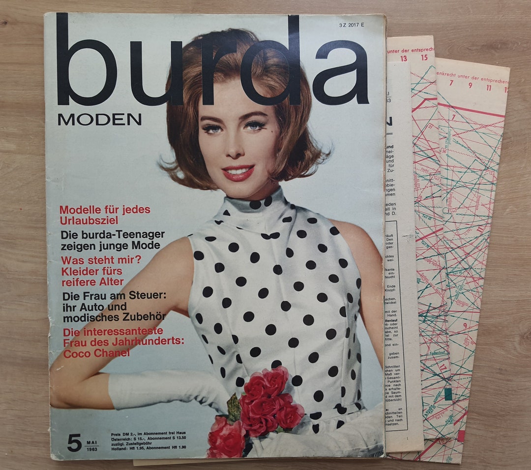 5/1963 Burda Moden , Burda 1960s, Vintage Sewing Patterns, Vintage ...