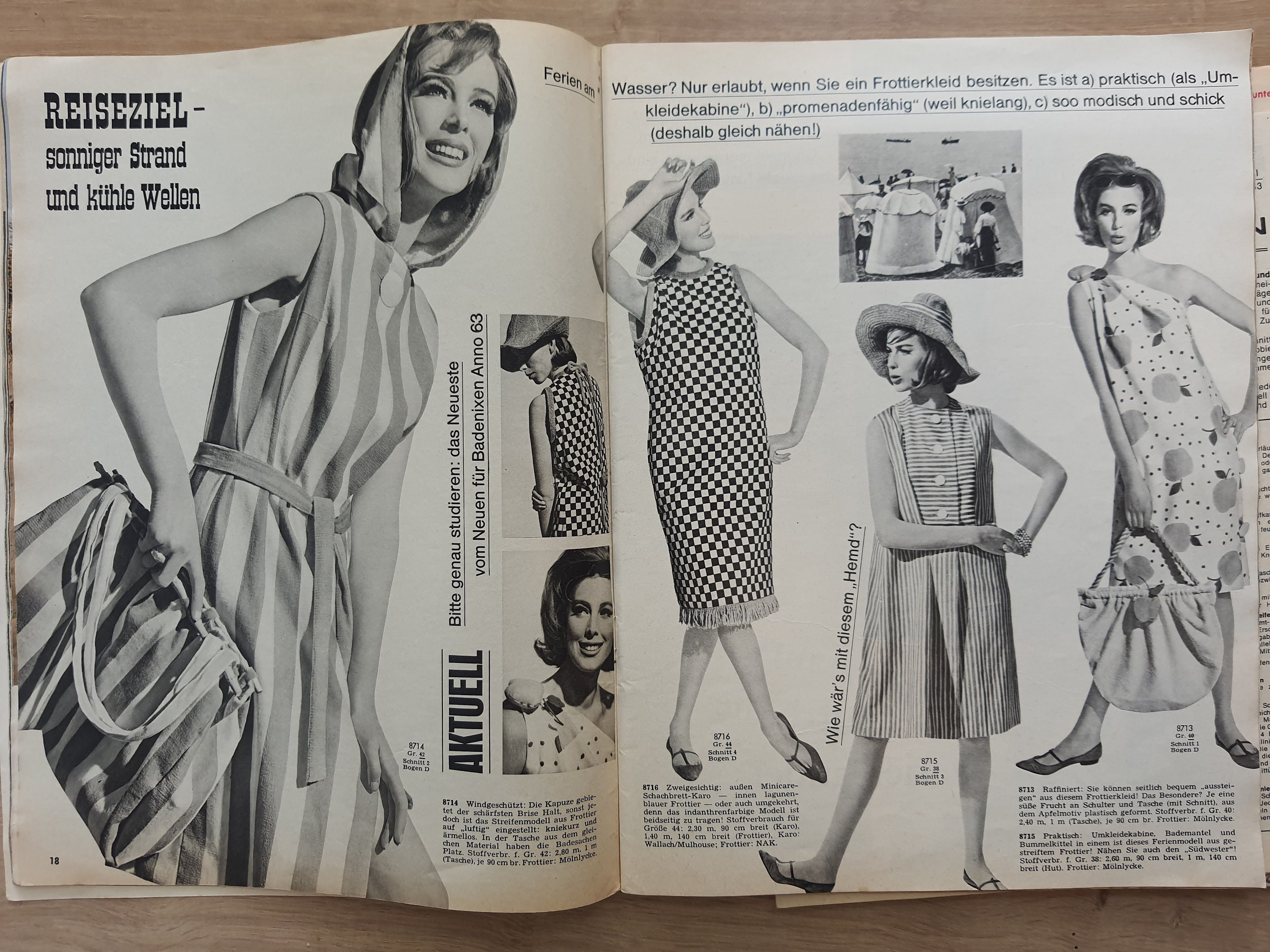 5/1963 Burda Moden , Burda 1960s, Vintage Sewing Patterns, Vintage ...