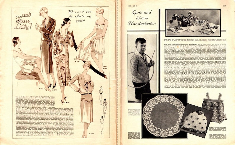 1920s Sewing Patterns: Vintage Fashion Magazine- Restored Digital ...