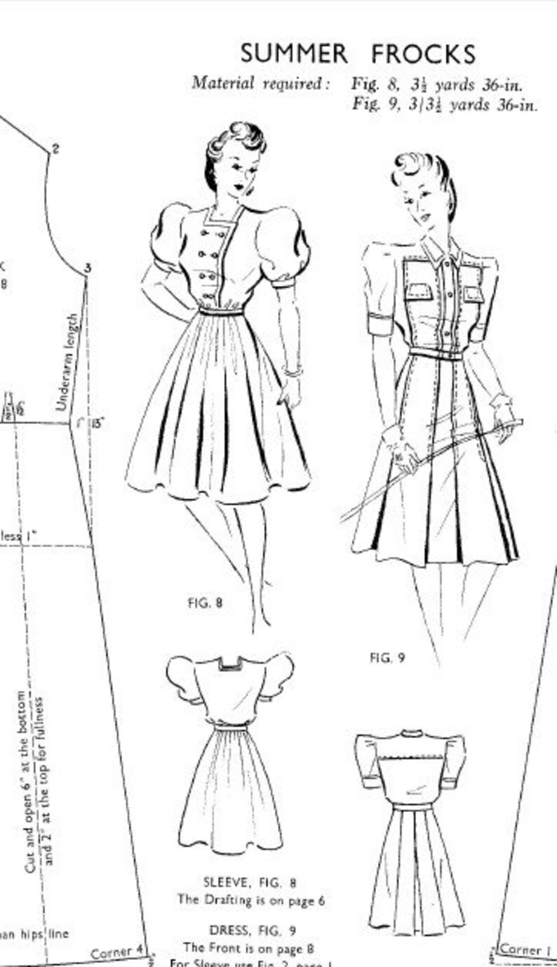 1943 Haslam Dresscutting System: Ladies' Fashions Drafting Book (PDF ...