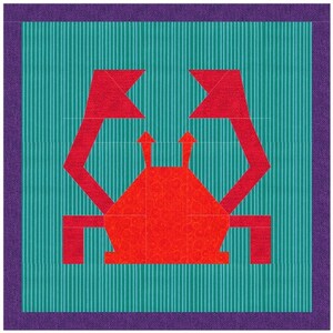 Crab Quilt Pattern Pdf, Digital Quilt Block Pattern, Quilt Patterns PDF ...