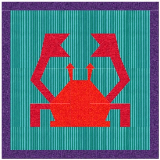 Crab Quilt Pattern Pdf, Digital Quilt Block Pattern, Quilt Patterns PDF - Etsy