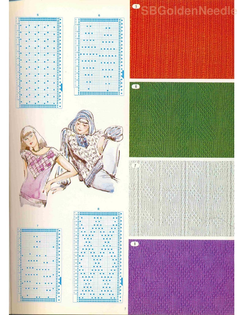 Brother Punch Cards Volume 2, Machine Knitting Book, Punchcard Patterns ...