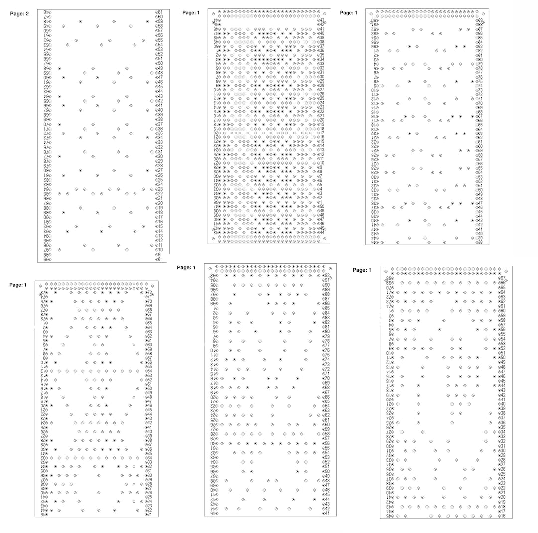22 X LACE Punch Cards for BROTHER Knitting Machine , Punch Card ...