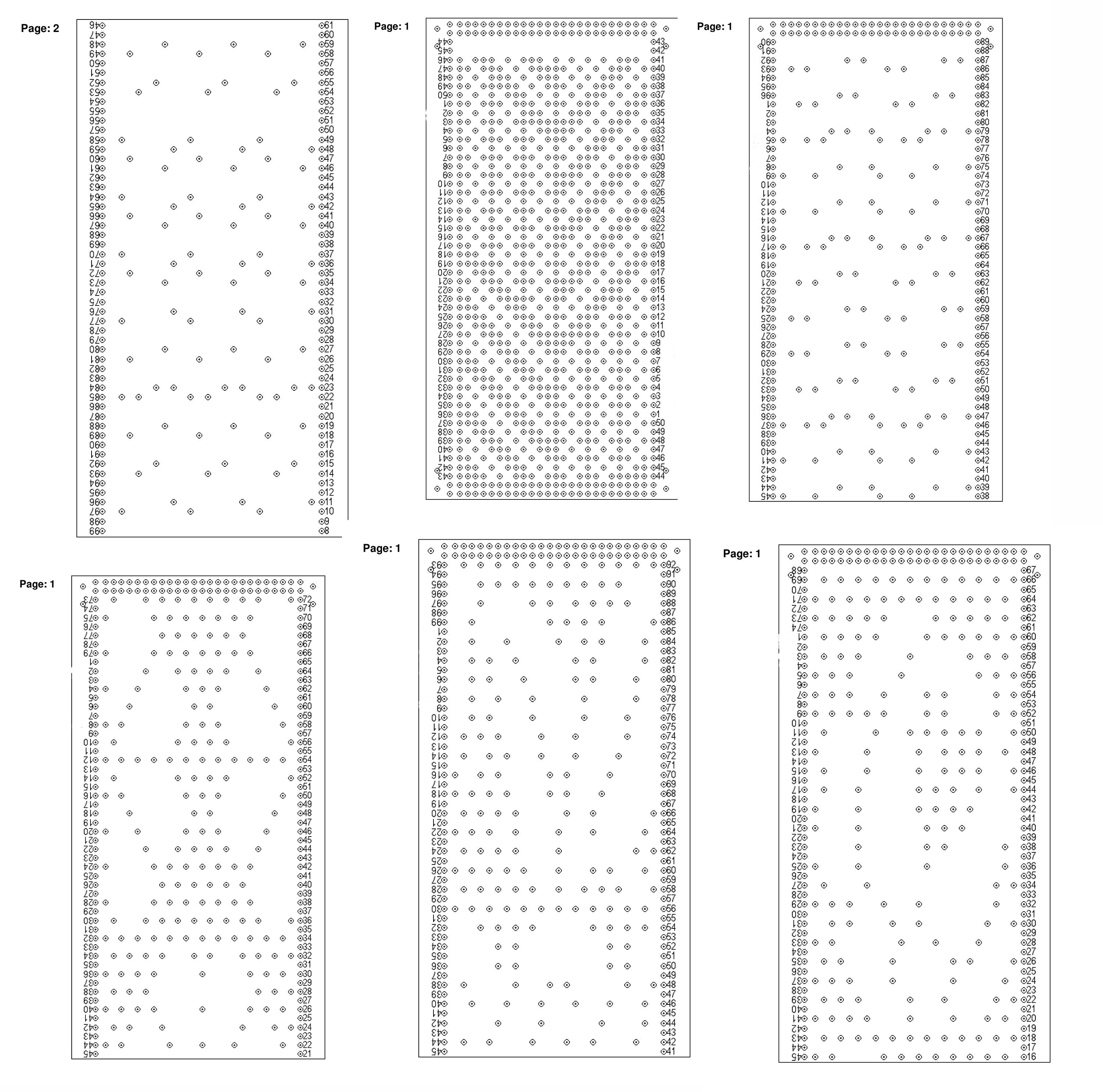 22 X LACE Punch Cards for BROTHER Knitting Machine , Punch Card ...