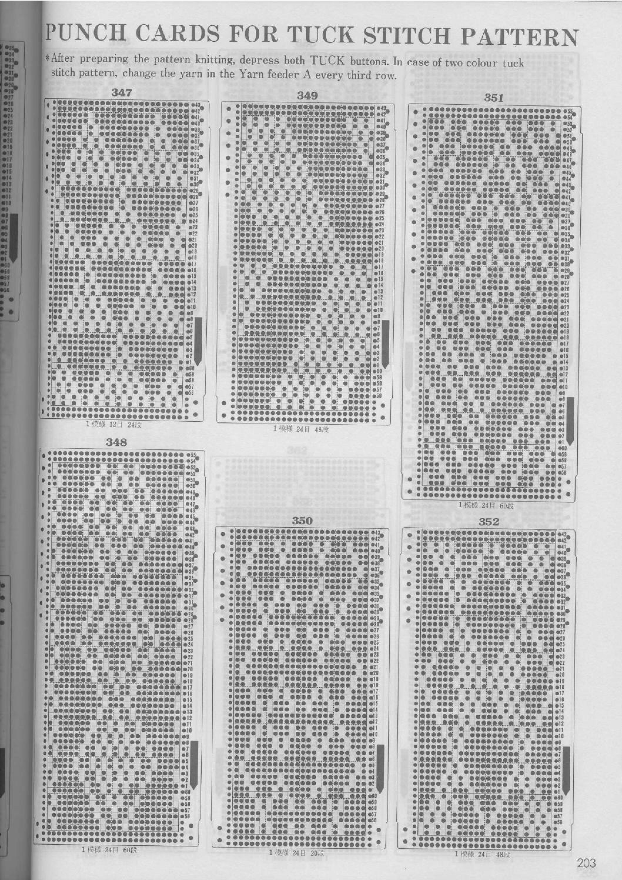 Punch Card Patterns , Machine Knitting Magazine, Punchcard Patterns ...