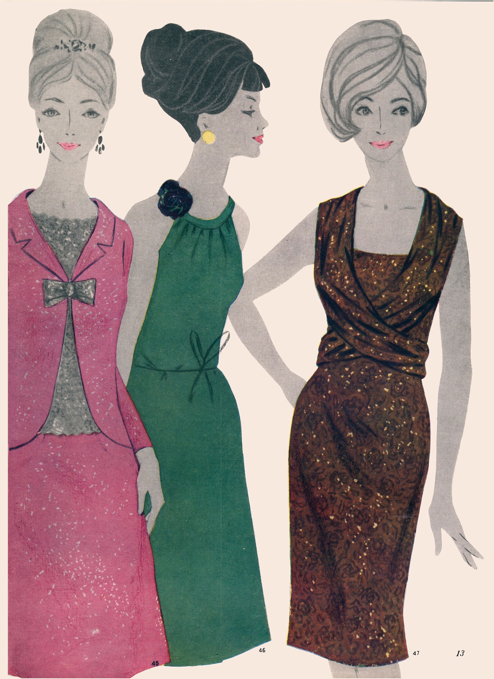 30 USSR Sewing Patterns , Fashion Magazine 1964 , Vintage Sewing ...