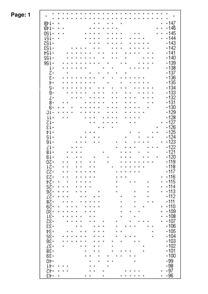 Silver Reed 21 X Jacquard Punch Cards Patterns for Knitting Machine ...