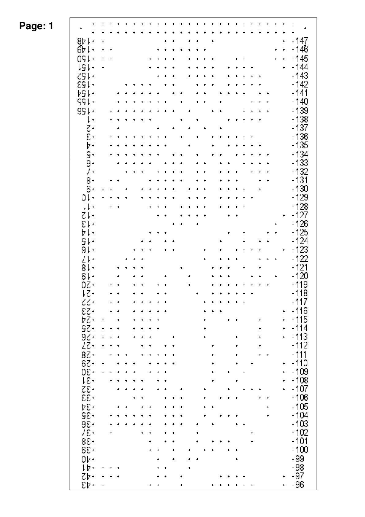 21 X Jacquard Punch Cards for Knitting Machine, 24 Stitches Punch Card ...