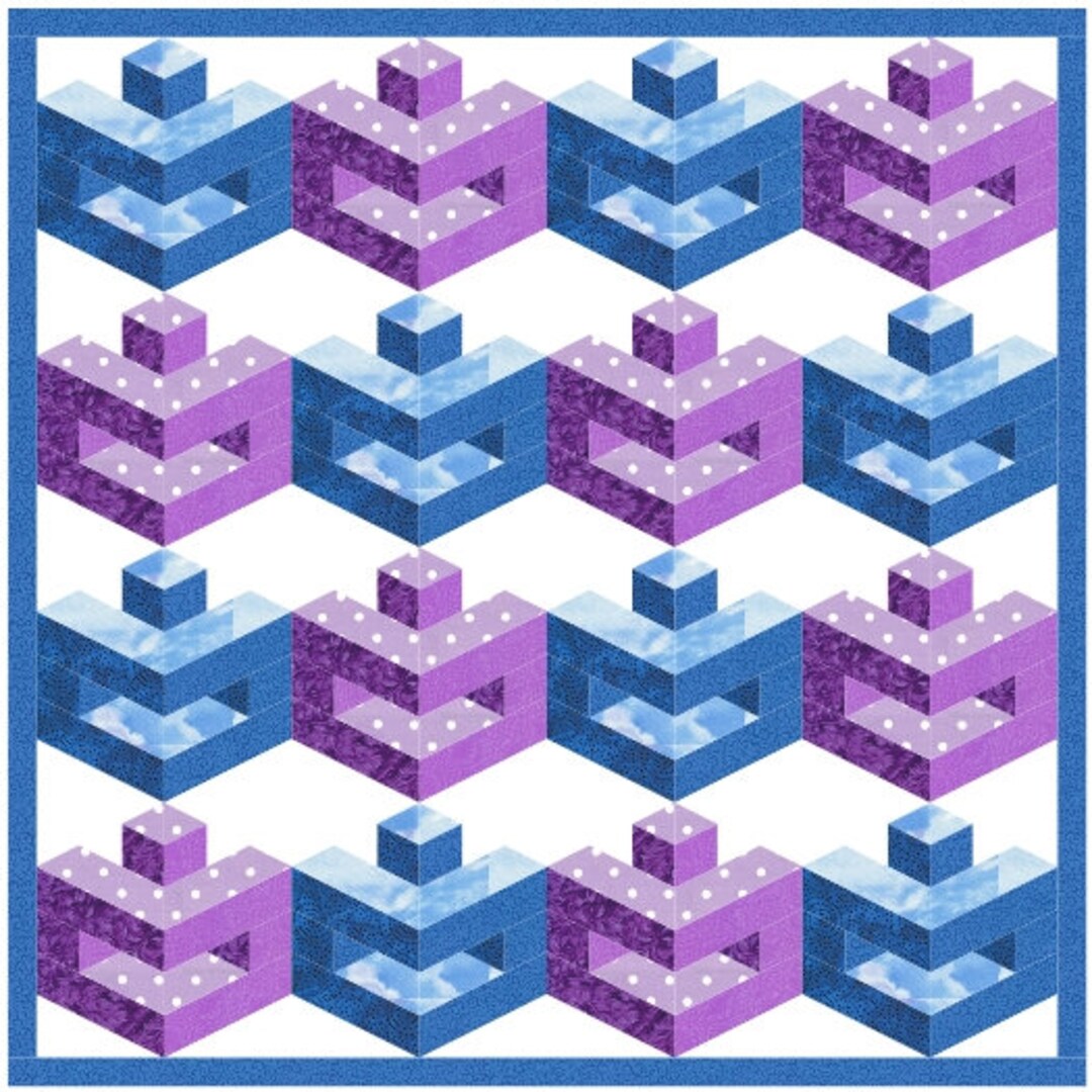 3D Quilt Block Pattern (PDF Pattern) - Etsy