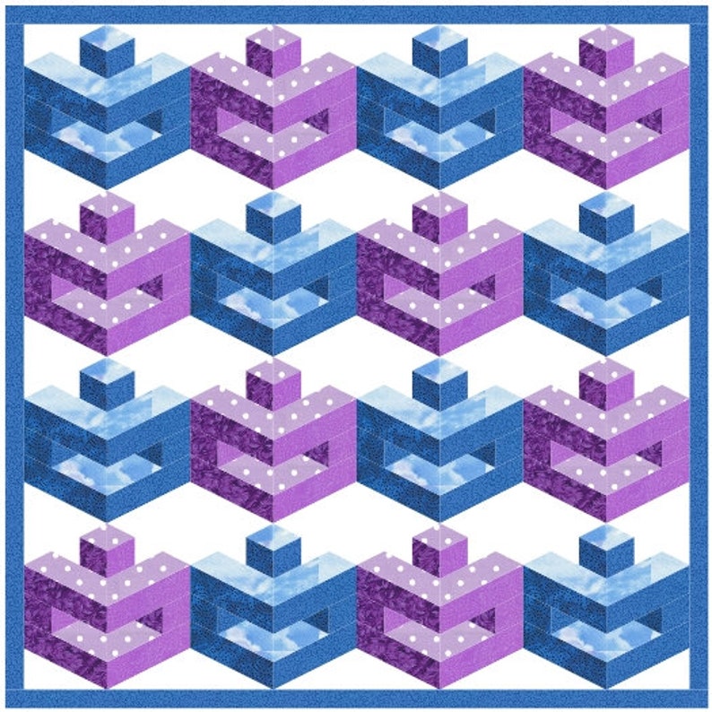Digital Quilt Block Pattern 3d Quilt Pattern Pdf Paper - Etsy Australia