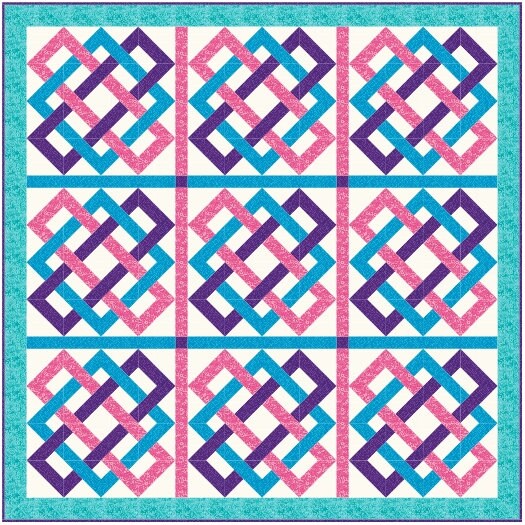 Quilt Block Pattern Modern, Interwoven Quilt Pattern, Paper Pieced ...