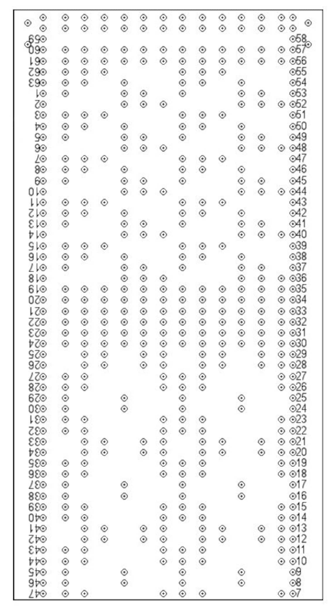20 Knitting Machine Punch Card Patterns: Fairisle, Tuck, Sleep Stitches ...