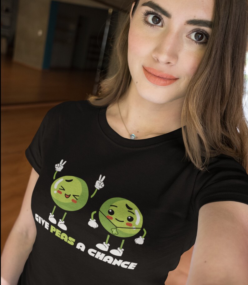 Give Peas A Chance T-shirt Vegan Shirts Plant-based Tee - Etsy