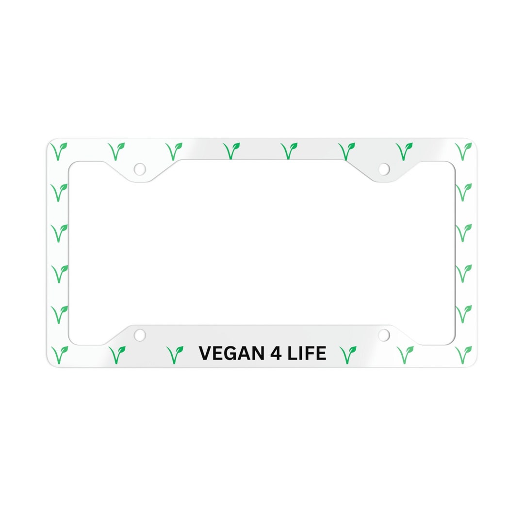 Vegan Licence Plate Frame, License Plate for Vegans, Veganism License ...