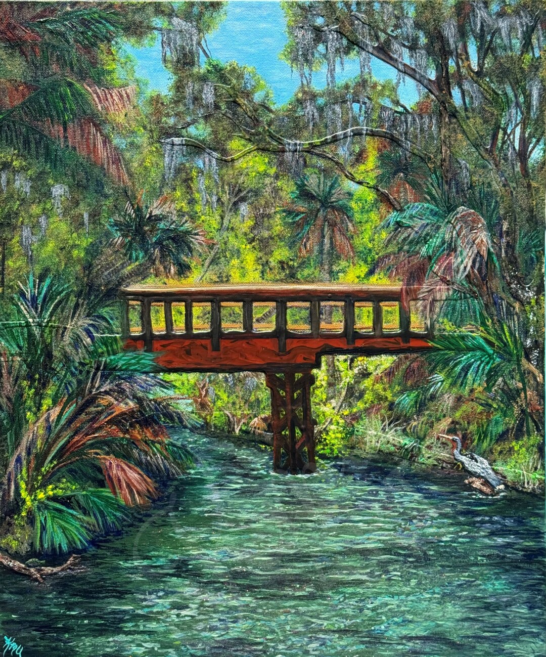 The Bridge (silver Springs, FL), Original, Acrylic Art, Painting ...