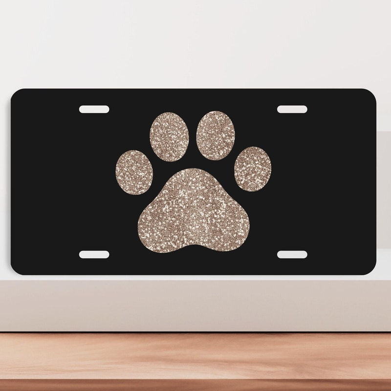 Paw Print Vanity Plate - Etsy