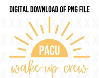 PACU Wake-up Crew PNG File, Daisies Design for Post-anesthesia Care ...
