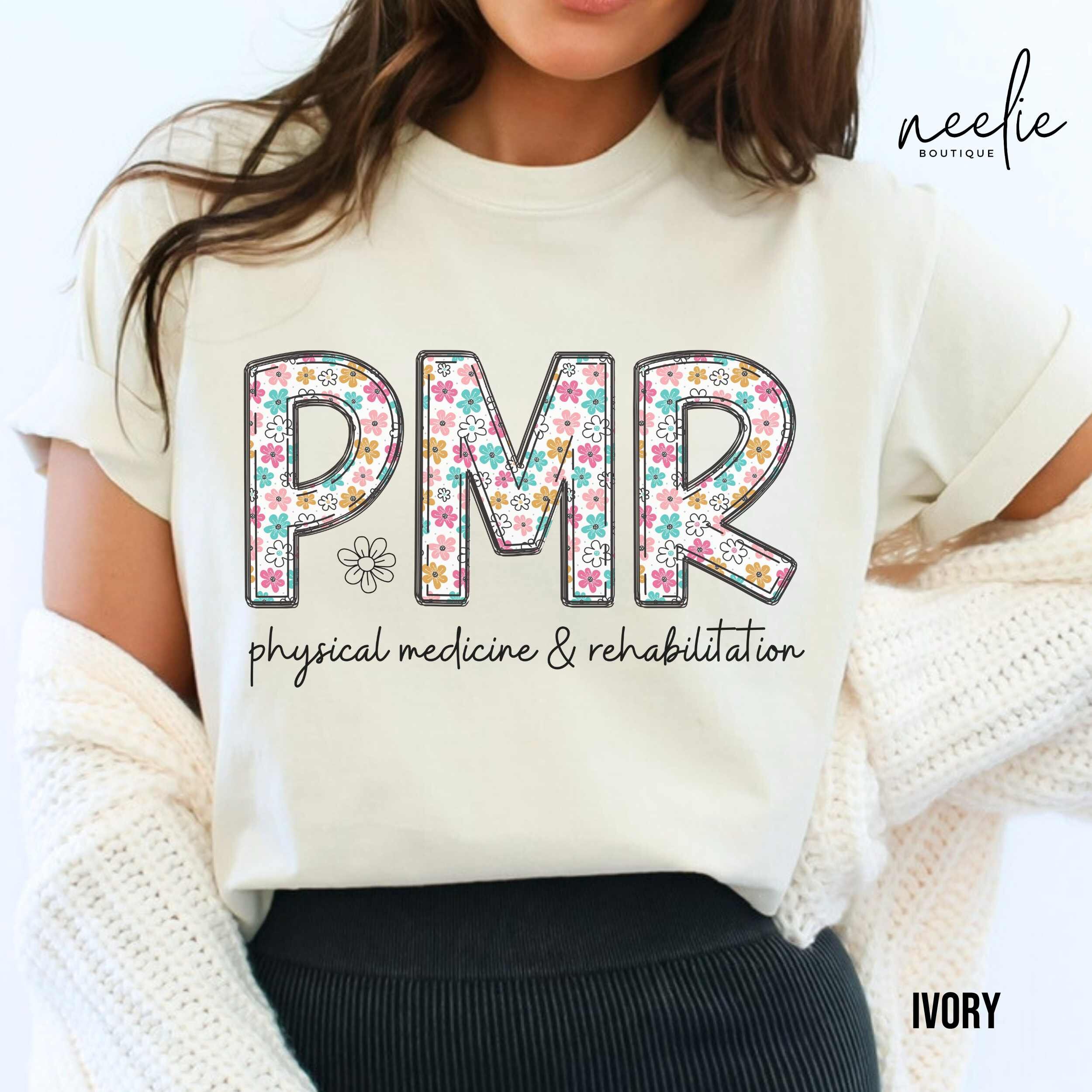 PMR Comfort Colors® Shirt With Boho Retro Flowers, Physical Medicine ...