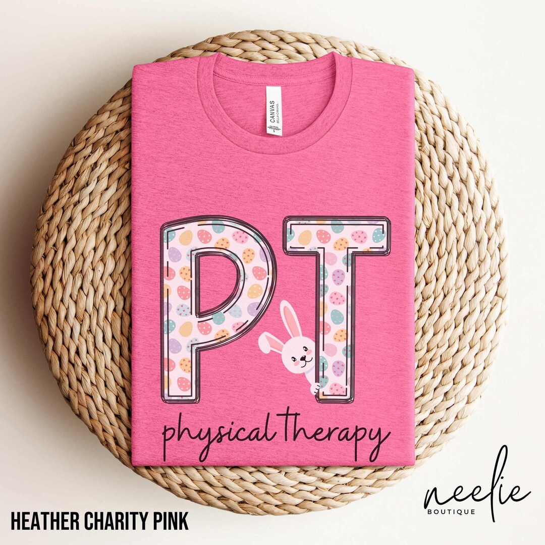 PT Physical Therapy Easter T-shirt, Physical Therapist Doodle Letters ...
