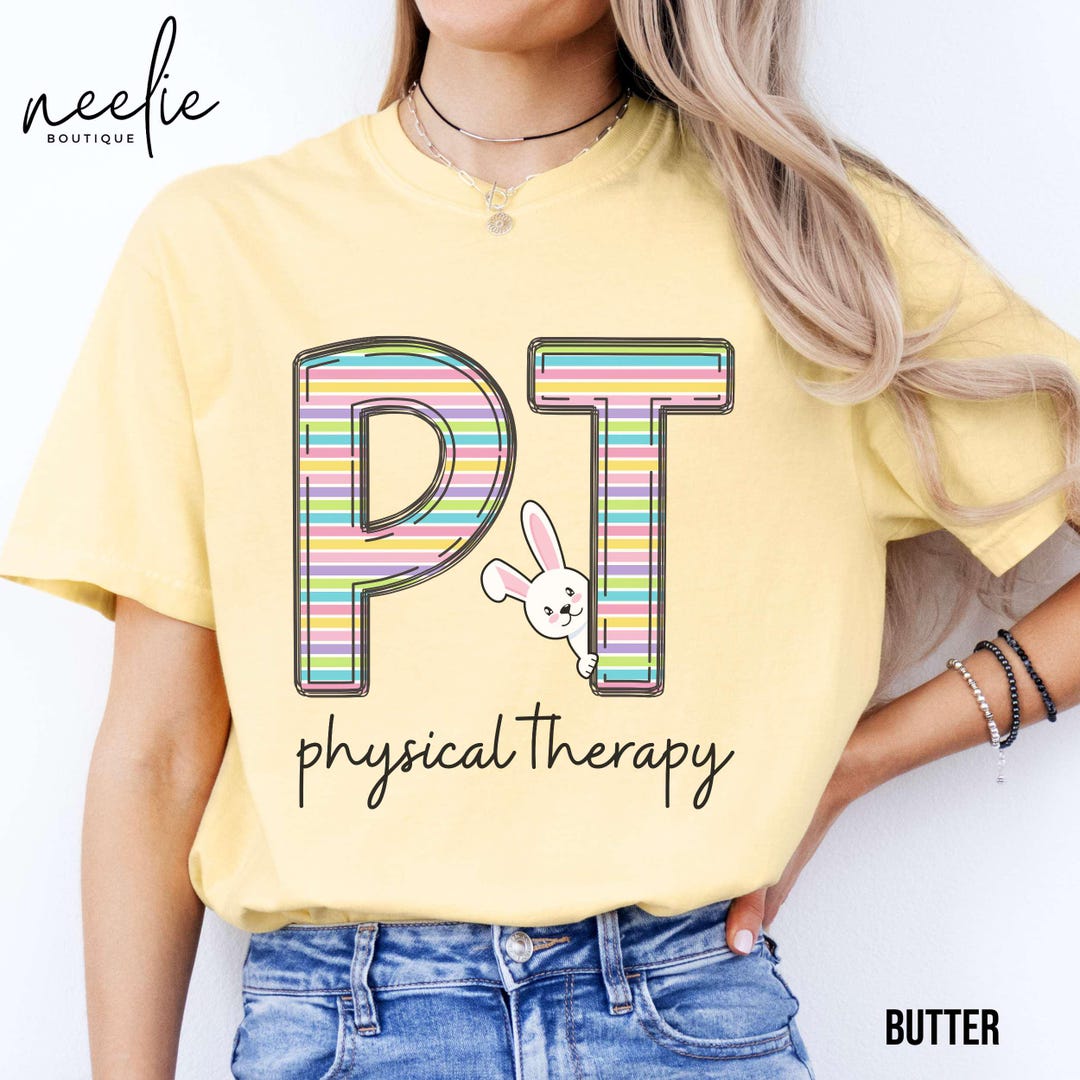 Physical Therapy Easter Bunny Comfort Colors® T-shirt, Physical ...