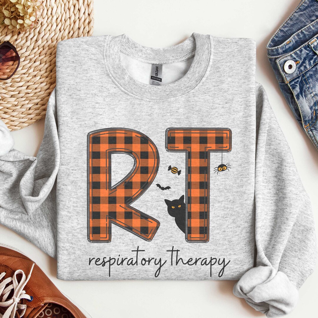 RT Respiratory Therapy Halloween Sweatshirt, Respiratory Therapist ...