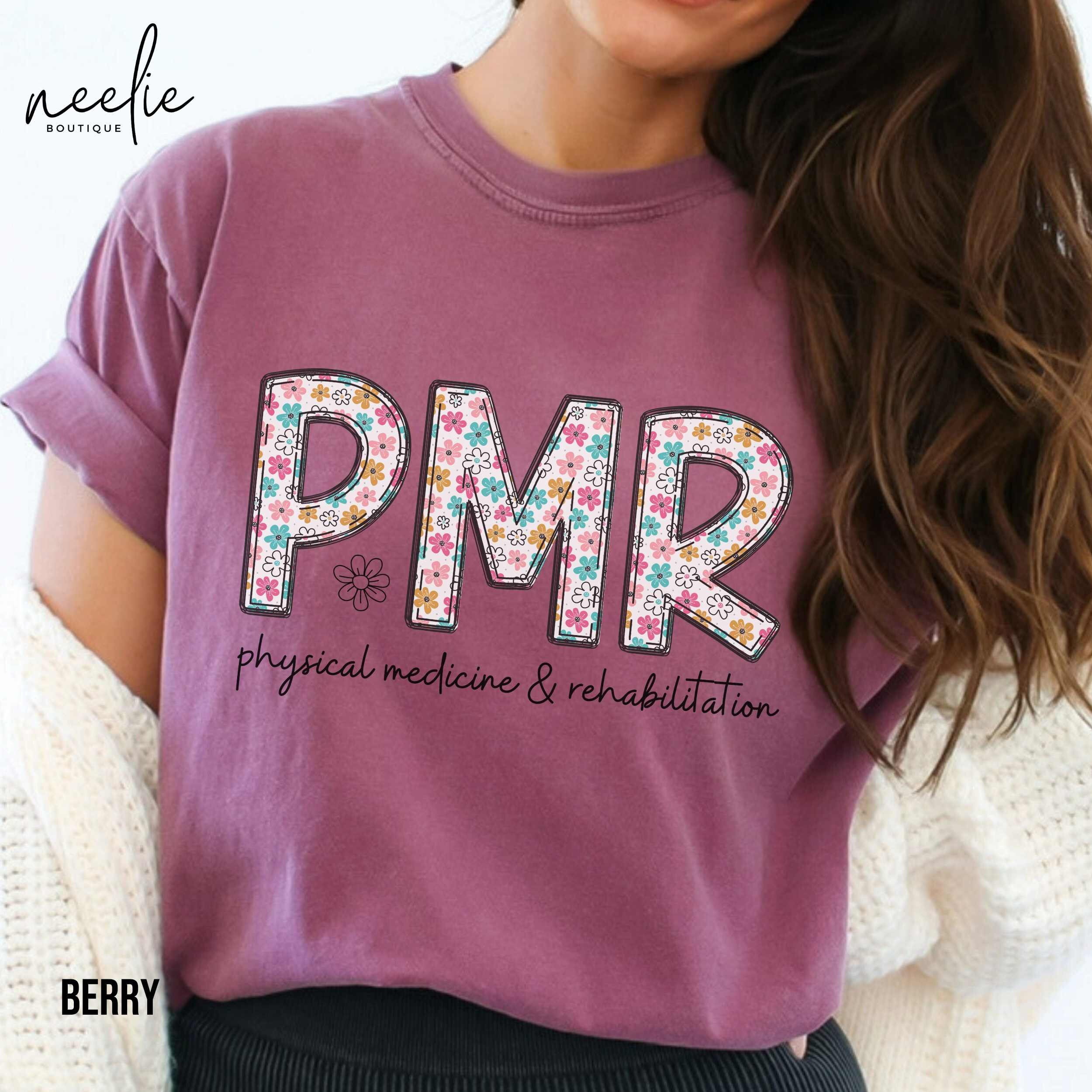 PMR Comfort Colors® Shirt With Boho Retro Flowers, Physical Medicine ...