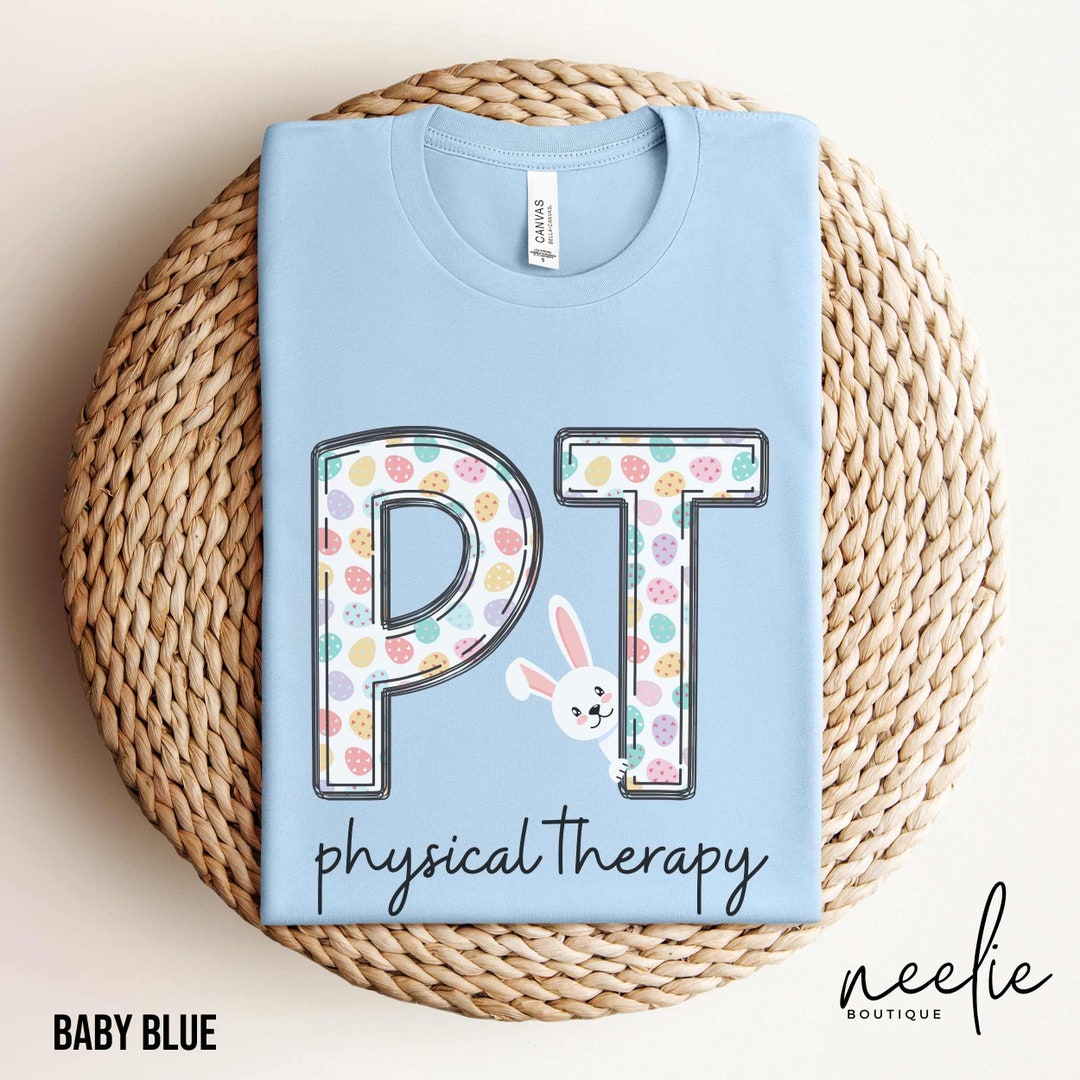 PT Physical Therapy Easter T-shirt, Physical Therapist Doodle Letters ...