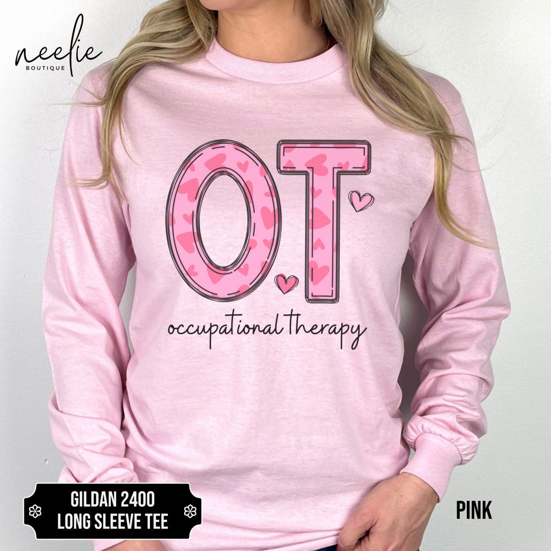 OT Occupational Therapy Valentines Day Long-sleeve T-shirt ...