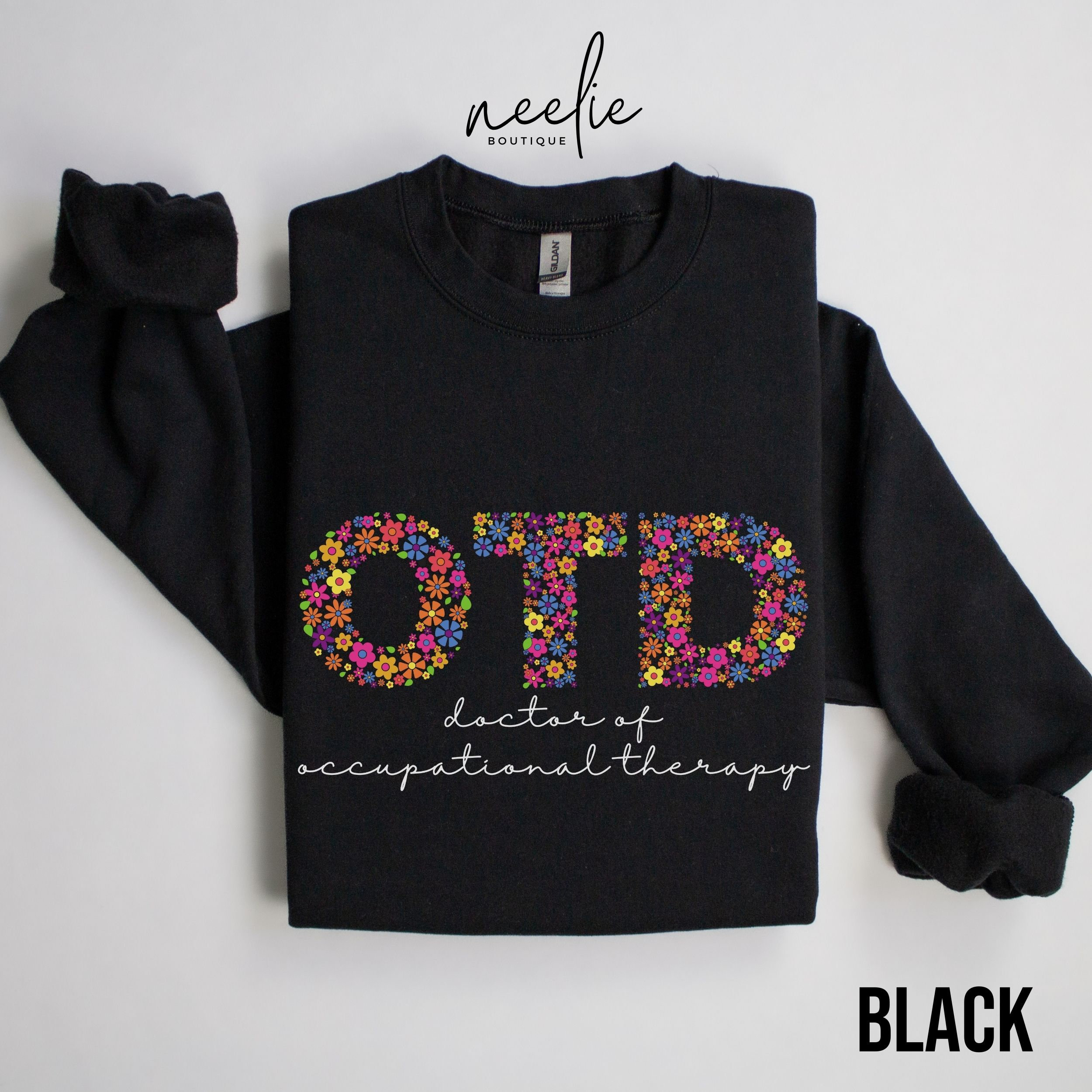 OTD Doctor of Occupational Therapy Flower Letter Sweatshirt, Gift for ...