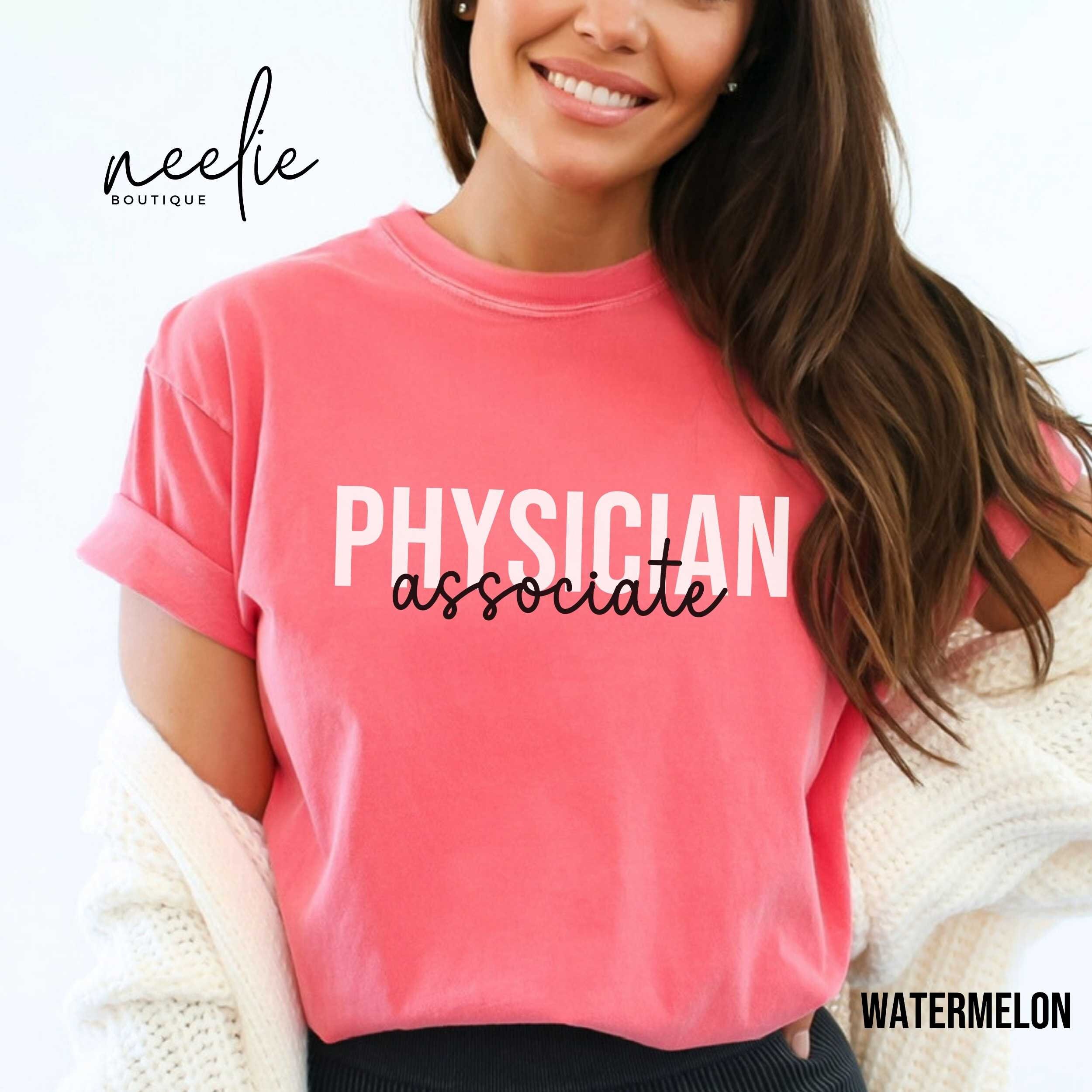 Physician ASSOCIATE Comfort Colors Flower Shirt, PA Crewneck Tee Shirt ...