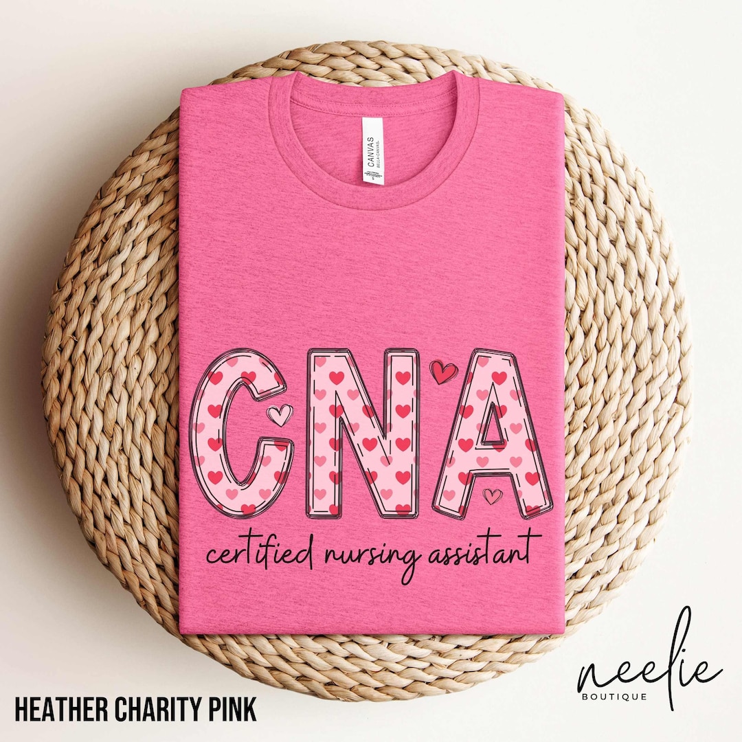 CNA Certified Nursing Assistant Valentines Day T-shirt, Doodle Letters ...