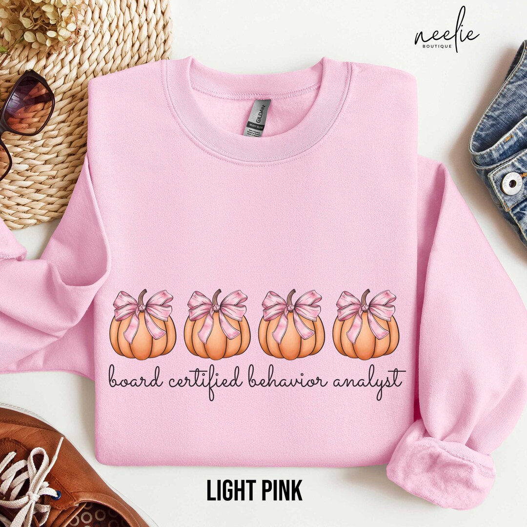 BCBA Fall Sweatshirt, Board Certified Behavior Analyst Coquette ...