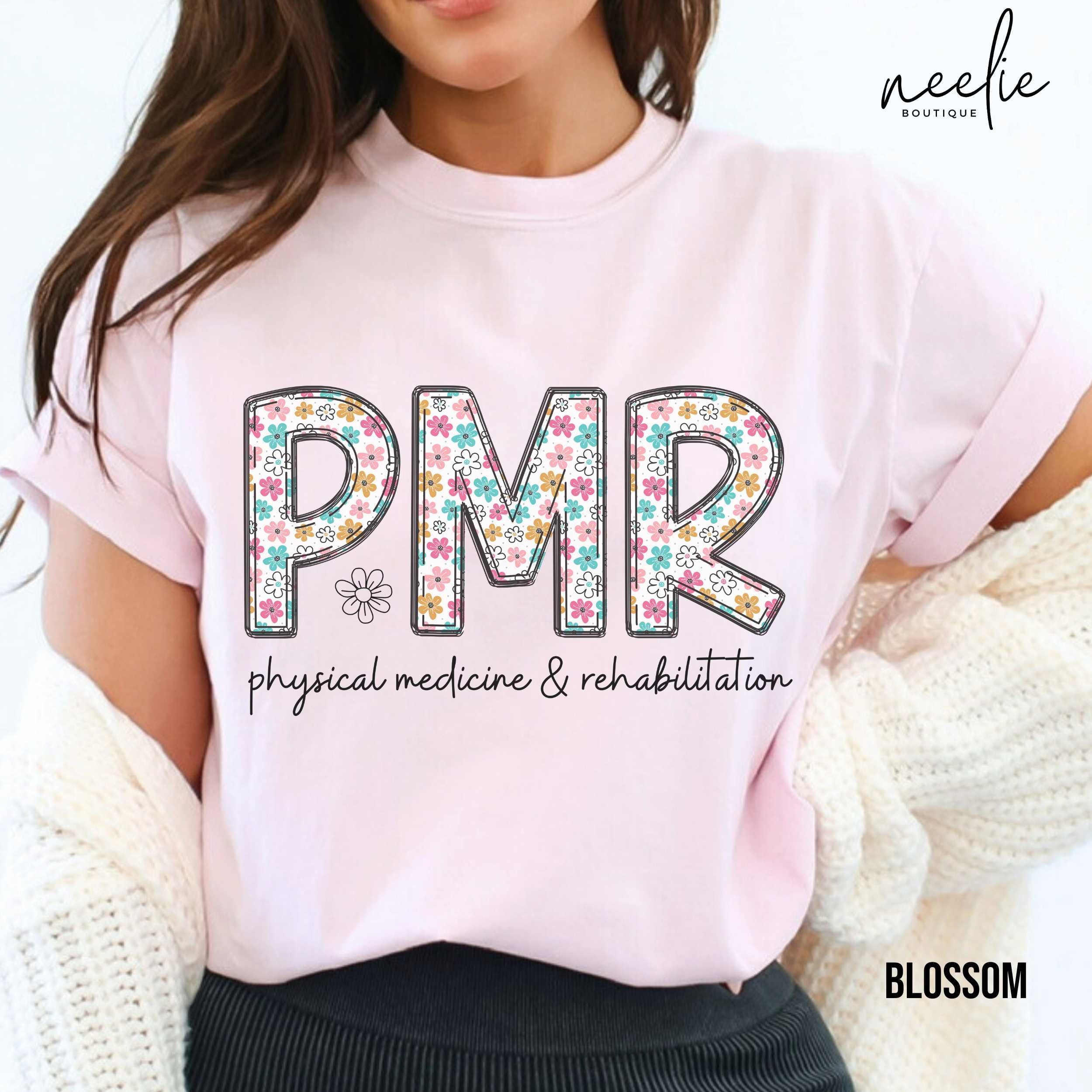 PMR Comfort Colors® Shirt With Boho Retro Flowers, Physical Medicine ...