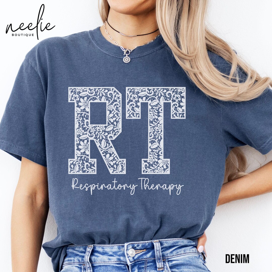 White Lace Varsity Letters Respiratory Therapy Comfort Colors® Shirt ...