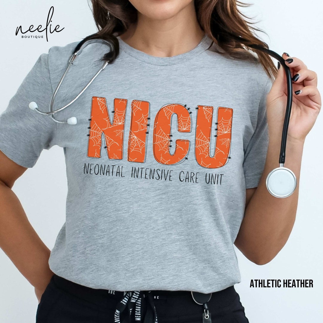 NICU Nurse Halloween Shirt, Neonatal Intensive Care Unit Nurse Spider ...