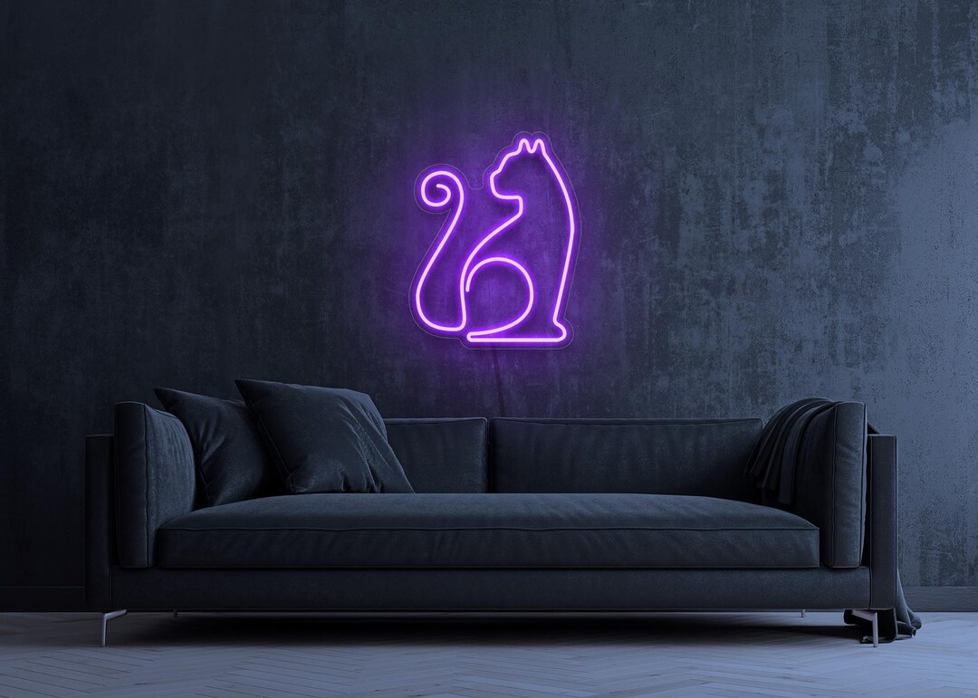 Neon Cat, Cat Neon Sign, CAT Neon, Kitten Neon Sign, Cat Sign, Animal ...