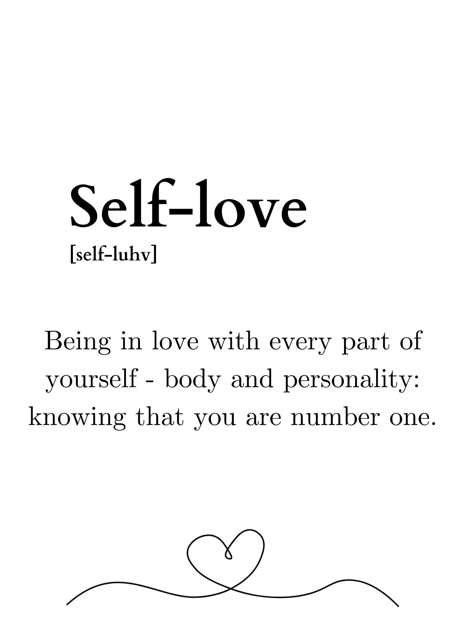 Self Love Definition Poster. - Etsy